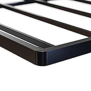 ZIYOO California King Box Spring / 2 Inch Low Profile Bunkie Board Bed Slat Replacement Metal Structure/Low Mattress Foundation,Noise Free, Easy Assembly-Black (Not Included Cover Set)