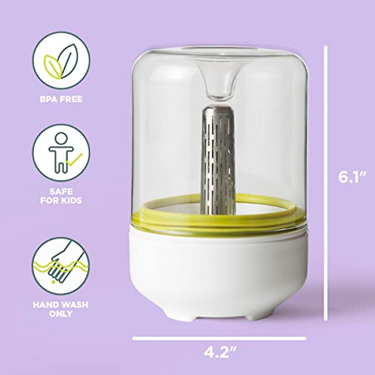 Chef'n Countertop Sprouter Growing Kit, One Size, Baking White/Wasabi/Glass