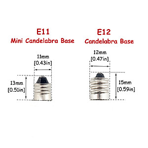 Bonlux 2W E12 Candelabra LED Bulb 12V AC/DC Warm White Candelabra Base E12 Indicator Light 20W Halogen Replacement Bulb (Pack of 5)
