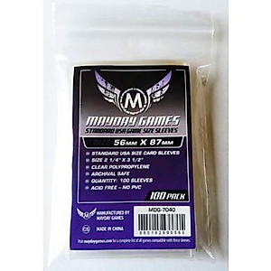 Mayday Games Purple Label: Standard USA Game Size Sleeves (100) 56mmx87mm