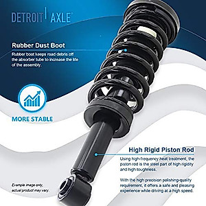 Detroit Axle - 6pc Struts Shocks Kit for 4WD 2009-2013 Ford F-150 (Excludes Raptor) Front Ready Struts with Coil Spring Sway Bar Links + Rear Shock Absorbers 2010 2011 2012 Replacement Suspension