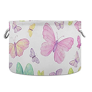 xigua Cotton Rope Basket Cute Colorful Butterfly Baby Laundry Basket Blanket Kids Toy Storage Basket Glove Box