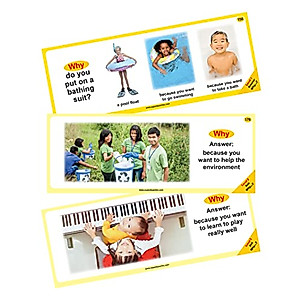 Super Duper Publications | WH Questions Skill Strips® Photo Cards | Educational Learning Resource for Children | Practice Expressive and Receptive Language Skills