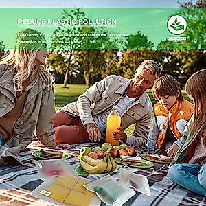 Large Reusable Food Storage Freezer Bags, Leakproof Flat Reusable Sandwich & Snack Freezer Bags, 12 Pack Gallon Food Storage Freezer Bags for Fruits, Veggies, Lunch, Meats, Cereals, Soup & Sauce Storage