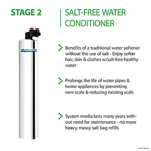 APEC Water Systems TO-SOLUTION-10 Whole House Water Filter, Salt Free Water Softener & Reverse Osmosis Drinking Water Filtration Systems for 1-3 Bathrooms