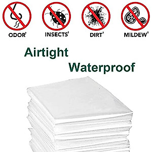 Elebac Hanging Vacuum Storage Bags for Clothes, 6 Large Vacuum Sealer Space Saver Bags for Clothes, Vacuum Compression Garment Bags for Closet Orgainzer, Coat, Jacket, with Hanger Hook