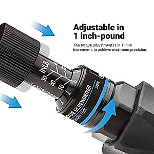 Capri Tools CP21075 Certified Limiting Torque Screwdriver Set, Small, Black, 10-50 in-lbs / Manual