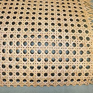 CLAYNIX 24" Width Rattan Webbing for Caning Projects Natural Pre - Woven Open Mesh Cane - Cane Webbing Sheet (2 FEET)