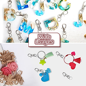 160PCS Metal Swivel Clasps Lanyard Snap Hook with Key Ring, LEOBRO 80PCS Swivel Snap Hooks Lobster Claw Clasp and 80PCS Key Rings Jump Ring for Keychains, Lanyard, Key, Charm, Jewelry, Art Crafts