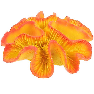 POPETPOP Artificial Coral Reef for Fish Tank, Resin Orange Aquarium Plants for Aquarium Decor, Simulation Sea Plants for Landscaping Decoration Betta Fish Tank Accessories