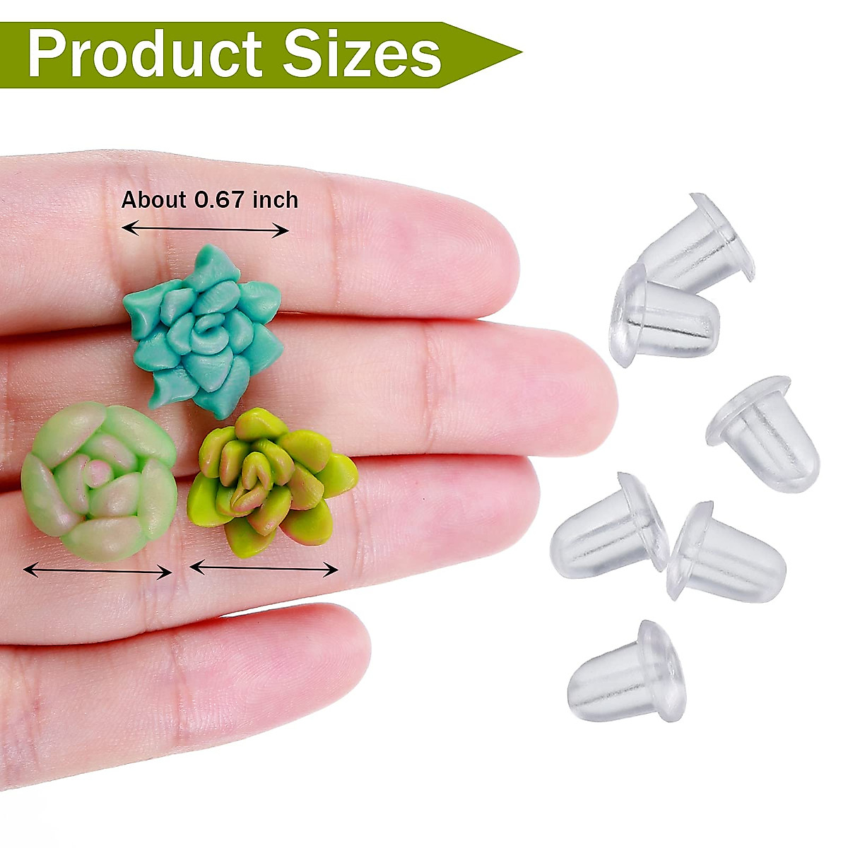 Kenning 3 Pairs Succulent Earrings Plant Earrings Handmade Succulent Jewelry Botanical Floral Stud Earrings Polymer Clay Succulent Stud Earrings Gifts for Women