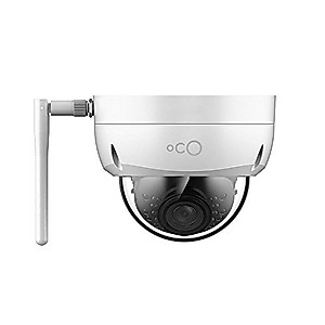 OCO Pro Dome v2 WiFi Weatherproof and Vandal-Proof Security Camera with Micro SD Card and Cloud Storage - 1080p Day/Night Outdoor/Indoor IP Surveillance System with Remote Monitoring
