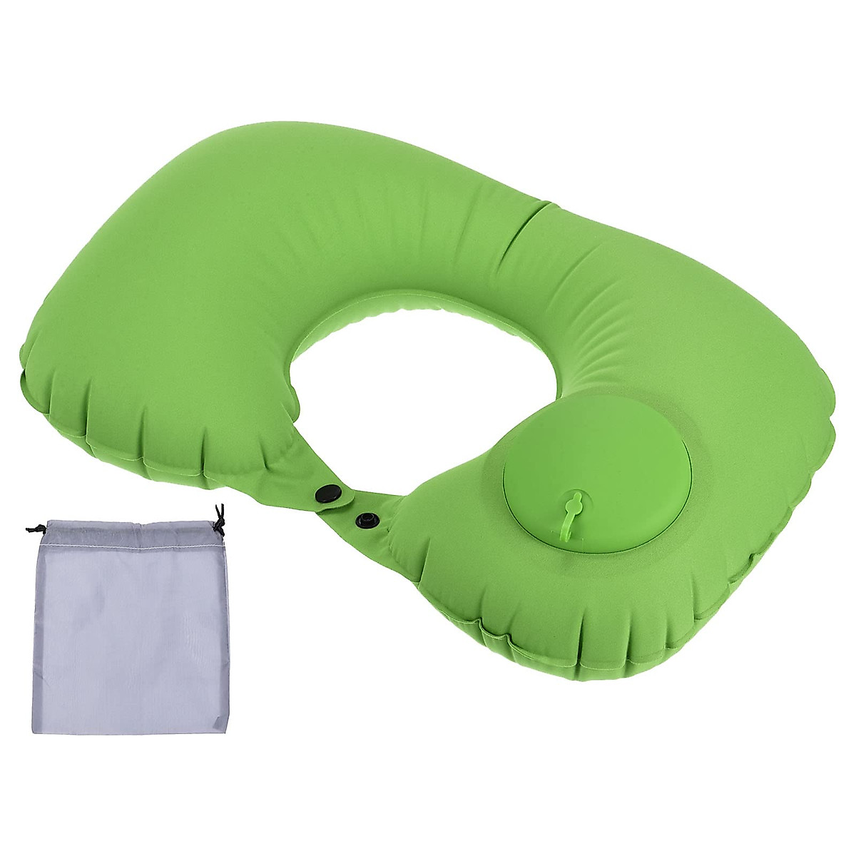 PATIKIL Travel Pillow, Inflatable Plane Sleeping Pillow Head Neck Support Pillows for Travel Airplane Office, Green