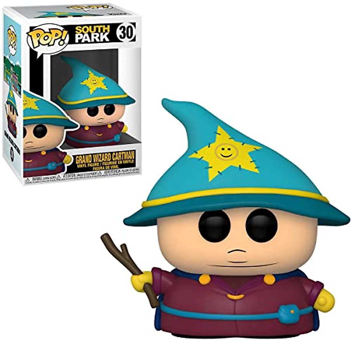 POP South Park: Stick of Truth - Grand Wizard Cartman Funko Vinyl Figure (Bundled with Compatible Box Protector Case), Multicolored, 3.75 inches