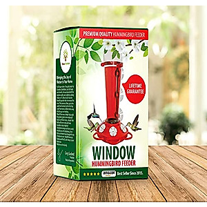 Large Leak Proof Window Hummingbird Feeders for Outdoors Hanging - Ant and Bee Proof - Window Hummingbird Feeder for Outdoor - Hummingbird Feeder Window Mount