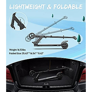 MEGAWHEELS Electric Scooter Height Adjustabe Folding,Up to 5~7.5 Miles Long Range and 14.3 MPH Portable Folding Commuting Scooter for Boys and Girls with Double Braking System