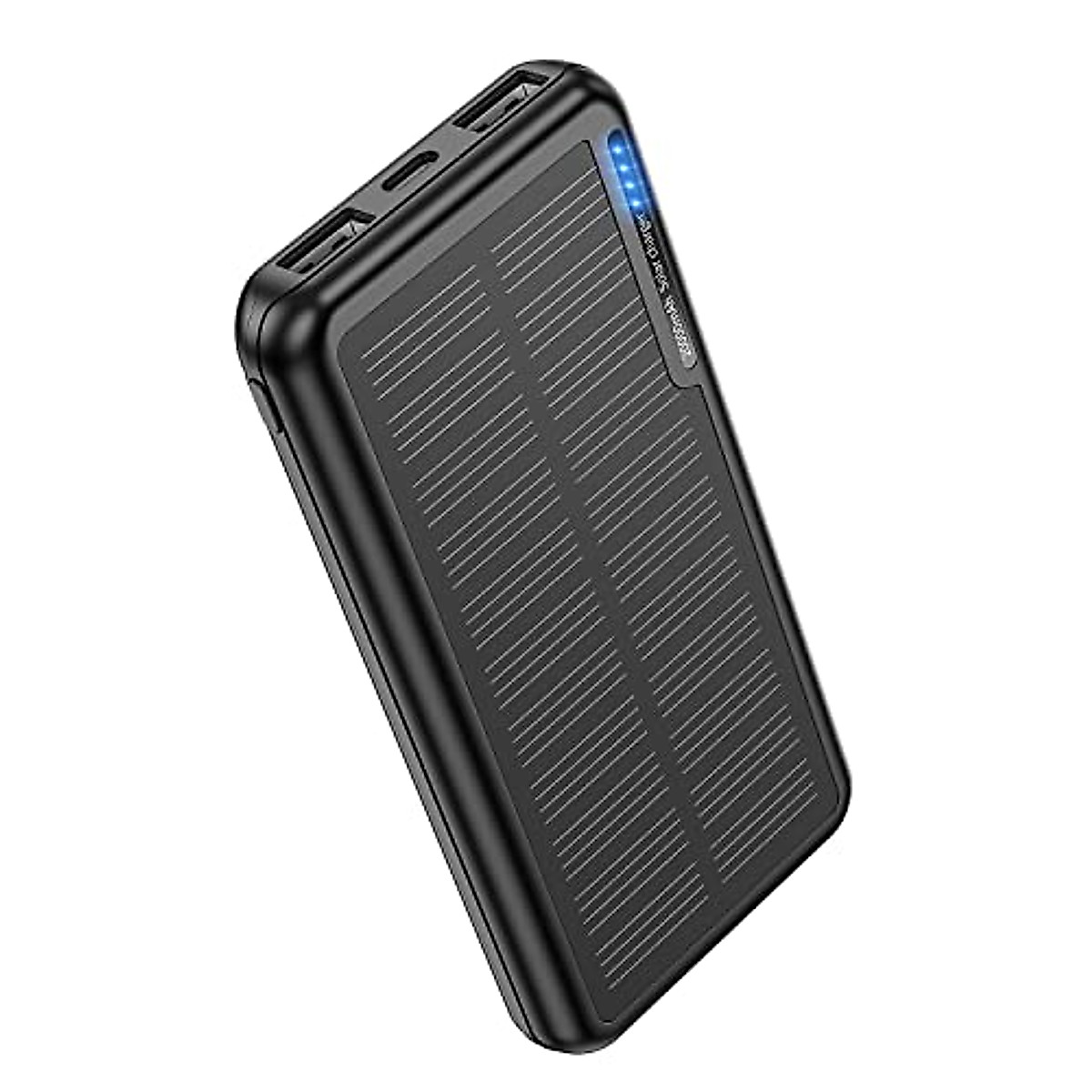 Anyzoo Solar Portable Charger 20000mAh, Power Bank with External Solar Battery Panels, Battery Pack with Dual inputs & Outputs Compatible with Cellphones