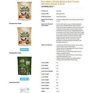 Wildly Natural Cat Treats, Chicken Flavor, 2.5 oz