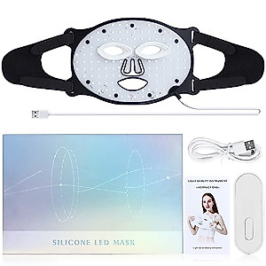Laf Bktt Led Face Mask Light Therapy, Red-Light-Therapy for Face, 7 Colors Skin Care Mask for Face and Neck at Home, Best gift for mom, wife, grandma