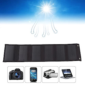 15W High Efficiency Portable Solar Panel, Catch Energy from The Sun for Camping and Travel, Phones, Tablets