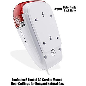 Natural Gas Detector and Propane Detector; Gas Leak Alarm for Home, Kitchen, Camper, Trailer, RV; Monitor Combustible Explosive Gases Like LPG, LNG, Methane, Butane; eBook