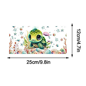 ZOHIKO Protect The Sea Iron On Transfer Patches, Marine Animals UV DTF Transfers Stickers, DIY Cup Wrap Turtle Dolphin Printed Rub on Transfers Stickers for Water Bottle Coffee Mug