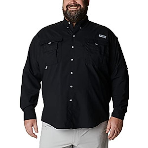 Columbia Men’s PFG Bahama™ II Long Sleeve Shirt, Black, Medium