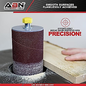 ABN Aluminum Oxide Spindle Sanding Sleeves 18-Pack – 4.5in Length, Assorted 80 120 240 Grit, 1/2in to 3in Sandpaper