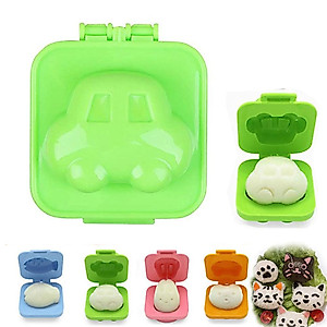 Boil Egg Mold,Egg Rice Mold Hard Boiled Egg Mold,3D Cartoon Egg Fish Car Heart Rabbit Shaper Bento Maker,Sushi Rice Mold Boiled Egg Maker,DIY Rice Ball Bento Mould Accessories for Sushi Making