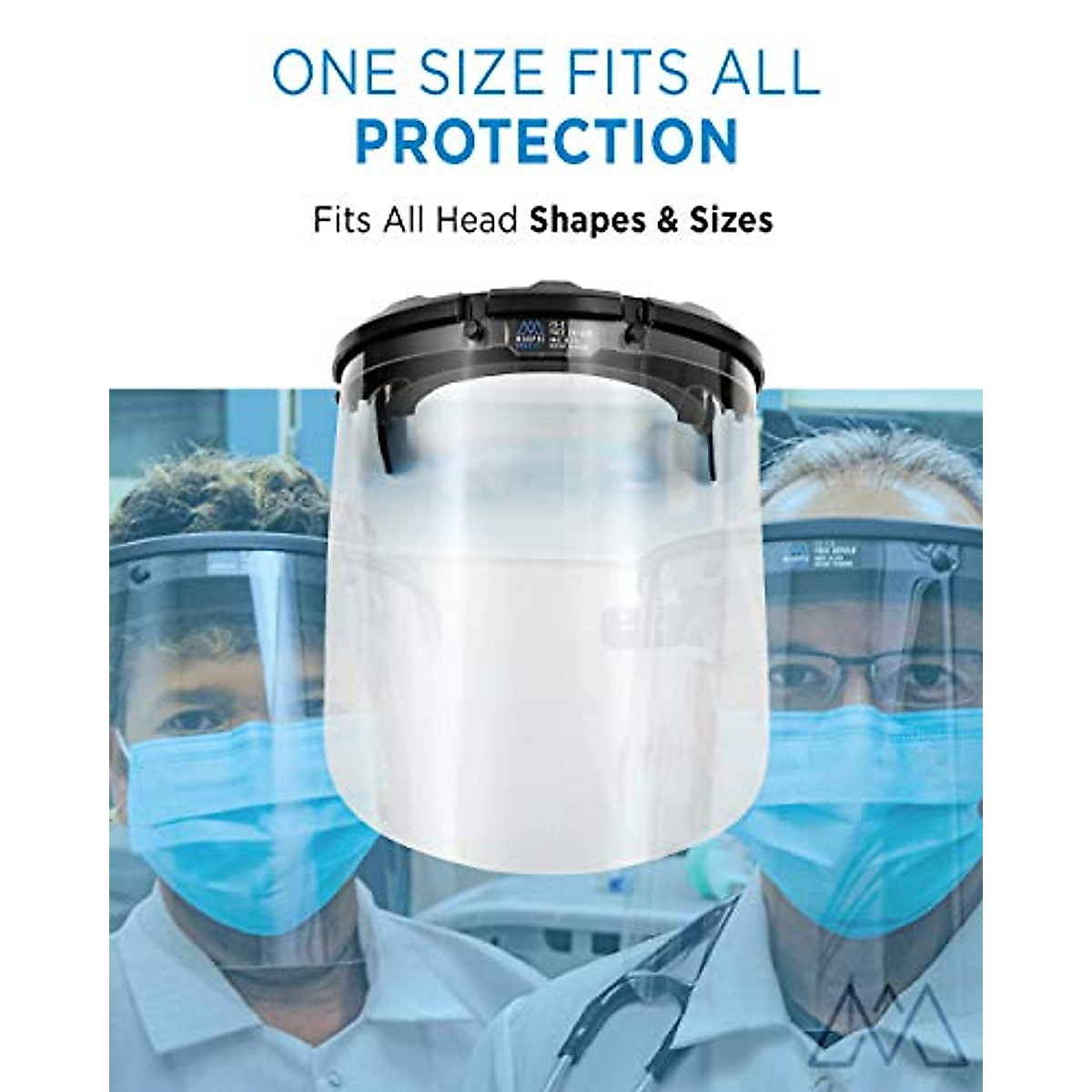 Medspec Protect Face Shield (Model FS-2.0) | Reusable Shields for Medical, Dental, & Essential Workers | Fogless & Adjustable Medical Face Guard with Quick-Release Lens System | Made in The USA