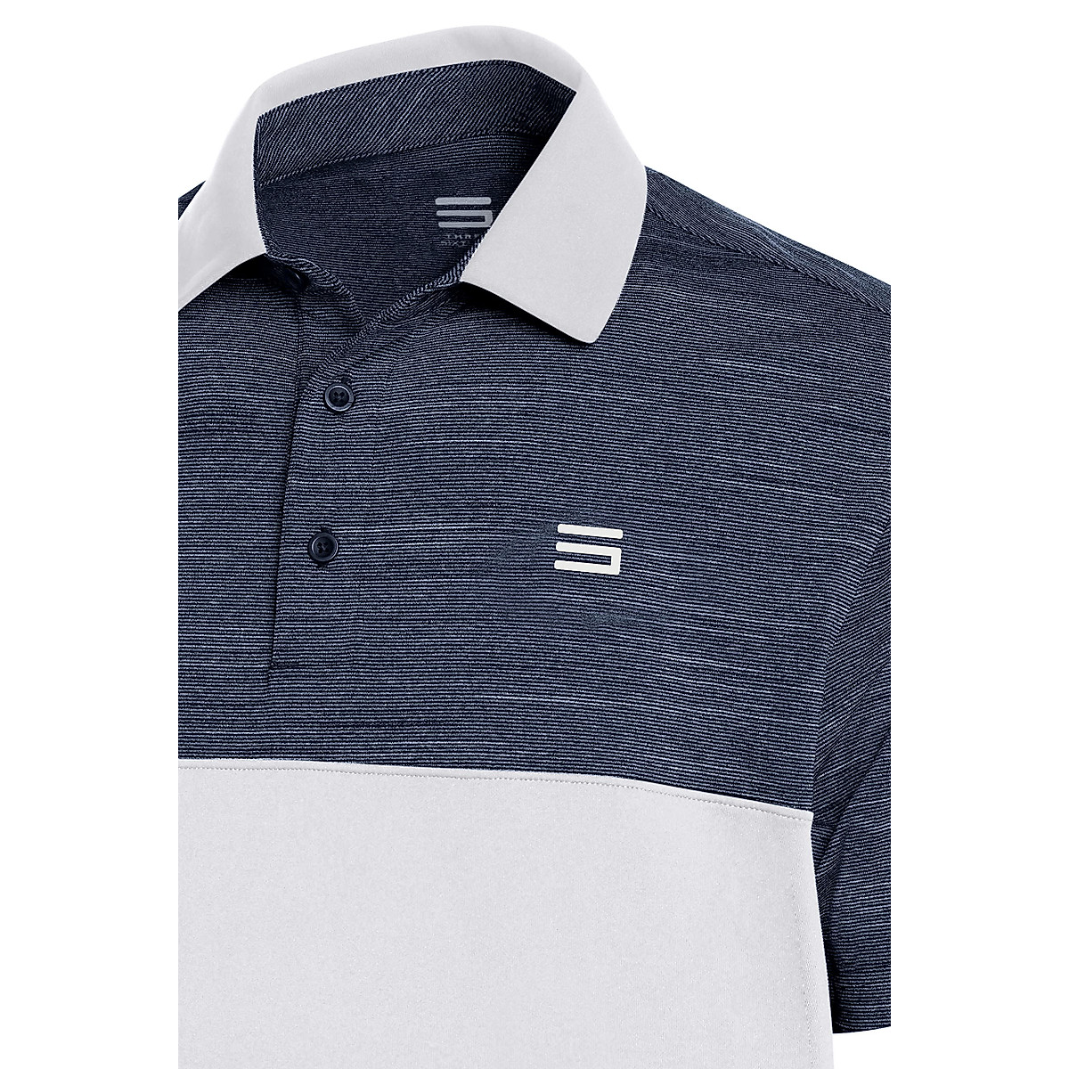 Three Sixty Six Quick Dry Golf Shirts for Men - Moisture Wicking Short-Sleeve Casual Polo Shirt Nautical Navy