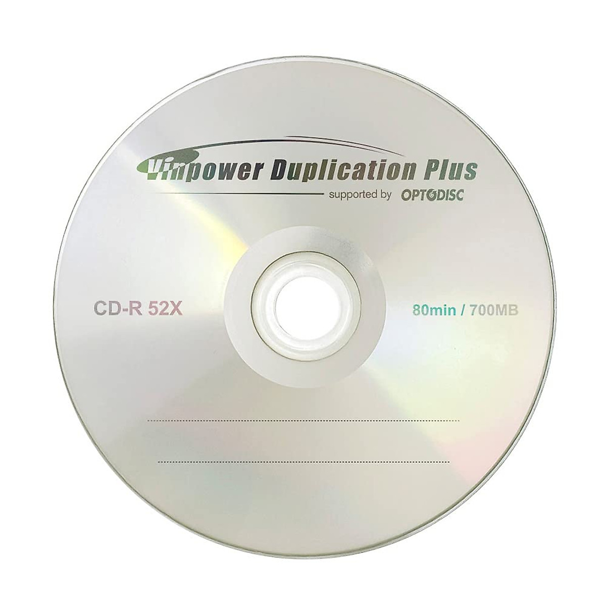 Vinpower Digital Logo Top Blue AZO CD-R 700MB 52X Recordable Media Disc 100pk Cake Box (FFB), 100 Discs