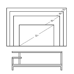 Yaheetech TV Stand for Bedroom with Storage Shelves, TV Console Table for TVs up to 50 inch with Open Storage, Entertainment Center for Small Spaces