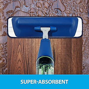 3 Pack Microfiber Cleaning Pads for Bona Mop, Safe for Hardwood and Hard-Surface Floors, Reusable Microfiber Mop Pads for 18 Inch Mop, No Residue, Super-Absorbent, Over 500 Machine Washes, Mr. Scrub