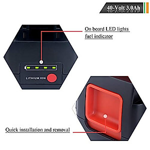 Lasica 2Pack 40V MAX Batteries LBX2040 Replacement for Black and Decker Lawn Mower 40V Battery Compatible with Black & Decker 36V and 40V MAX Cordless Tools LCS1240B LSWV36 LST136B LHT341FF LGC120AM