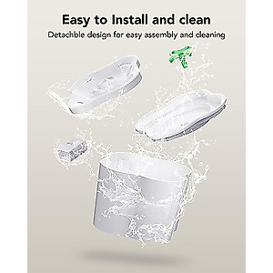 HICC PULE Cat Water Fountain, 101oz/3L Ultra Quiet Automatic Pet Water Fountain with Water Level Window, BPA-Free Dog Water Dispenser with with Two Flow Modes, Multi-Filtration