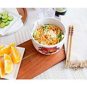 Marvel Comics The Avengers 20-Ounce Ramen Bowl and Chopstick Set