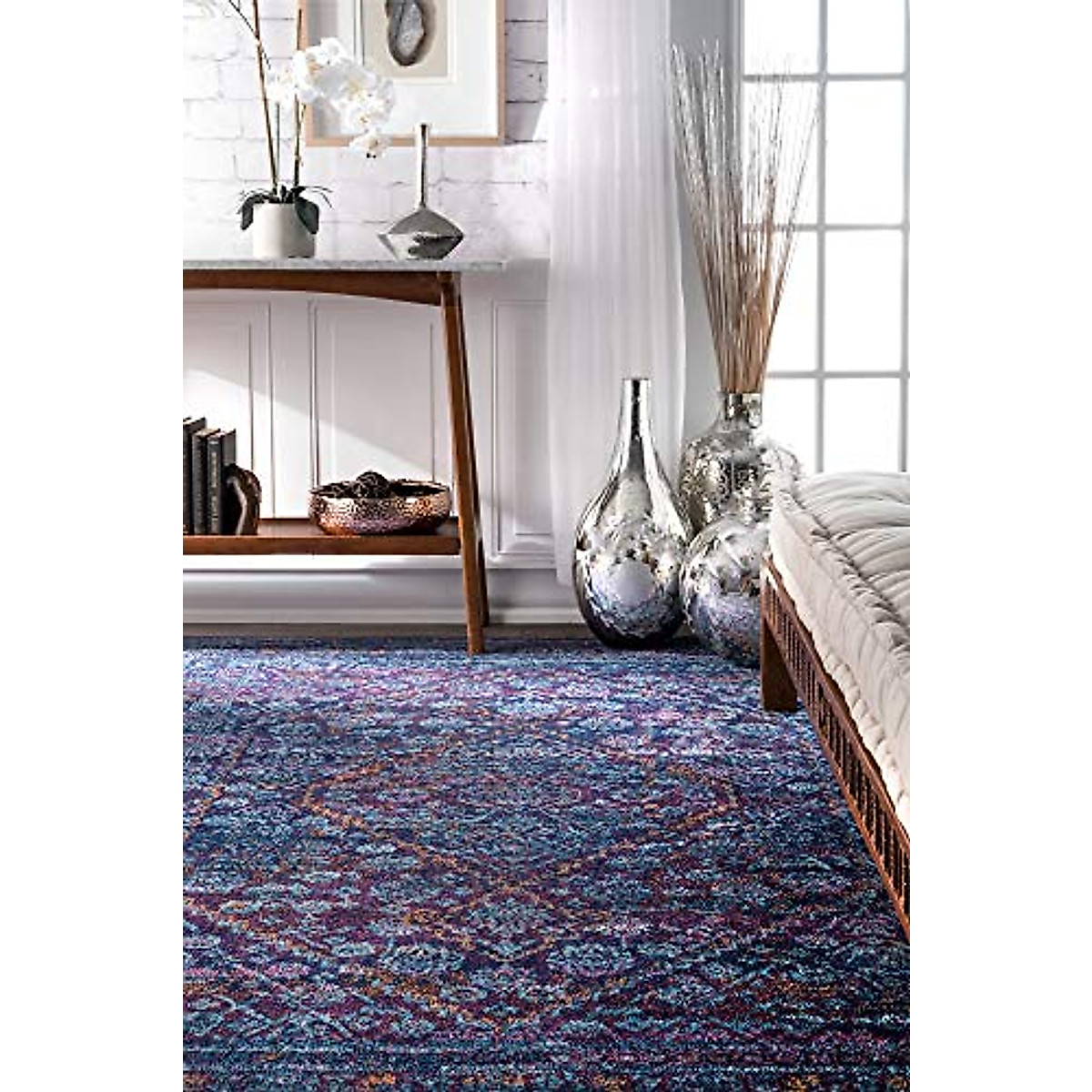 nuLOOM Vintage Medallion Rima Area Rug, 5' x 7' 5", Purple