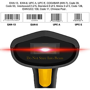 NetumScan Bluetooth Barcode Scanner with 20 inch Scanning Range, 3 in 1 Handheld Automatic Wireless 1D Laser Barcode Reader for Store, Warehouse POS, Computer, Tablet, iPhone, iPad, Android