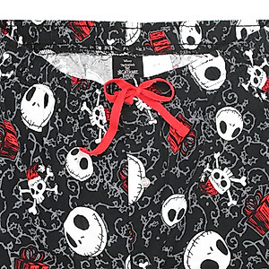 Disney Nightmare Before Christmas Jack Skellington Mens Holiday Lounge Pajama Pant (Large, Black)