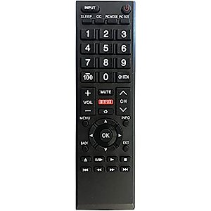 Universal Remote Control for All Toshiba TVs, LCD, LED, Smart, and 4K TVs. No Setup Needed.