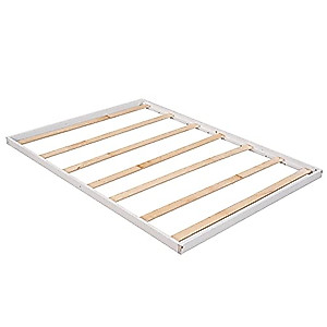 P PURLOVE Twin Over Full Bunk Bed, Wooden Bunk Bed Frame with Storage Staircase and Removable Storage Shelf, with guardrail and Separate Platform Bed, White