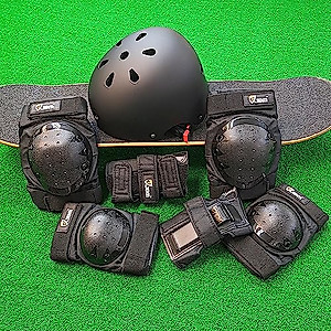 JBM Child & Adults Rider Series Protection Gear Set for Multi Sports Scooter, Skateboarding, Roller Skating, Protection for Beginner to Advanced, Helmet, Knee and Elbow Pads with Wrist Guards
