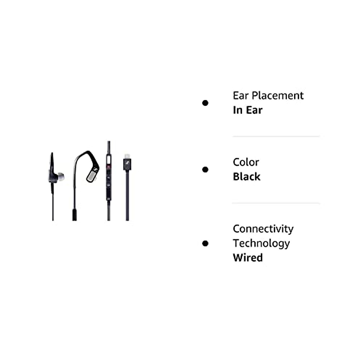 Sennheiser AMBEO Smart Headset (iOS) – in-Ear Headphones with Binaural Audio - Active Noise Cancellation, Transparent Hearing and 3D Sound Recording - Black