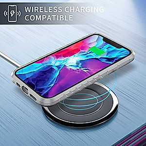 Sicher Designed for iPhone 12 Pro Max Case 6.7 Inch, Military Protective, Color Changing Durable Aluminum Frame, with [2 x Tempered Glass Screen Protector], 6.6Ft Drop Tested, Shockproof, Iridescent