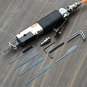Air Reciprocating Saw Kit, Pneumatic Metal Cutting Saw Tools with 6pcs 24T 32T Blades, Handheld Power Metal Saw, Heavy Duty Aluminum Alloy Saber Saw