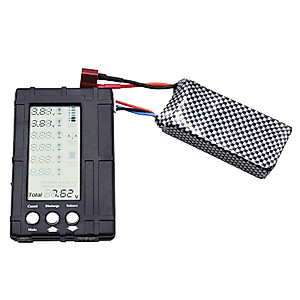 Blomiky 3-in-1 2S-6S Li-Polymer/Li-ion or Li-Fe Battery Balancer Voltage Meter Tester with LCD Display Battery Discharge Test Battery Balancer