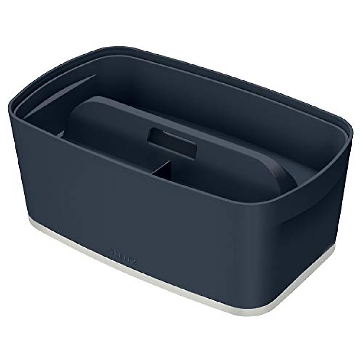 L:MyBox Small with Lid + Organise w. handle Cosy velvet grey Mailorder