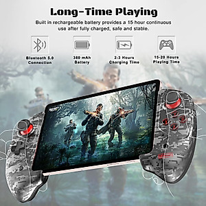 Joso Tablet Controller (11"), Phone Controller for iPhone, iPad, Android, Galaxy Z Fold4, Galaxy Z Flip4, Galaxy S23 S22 21Ultra, Fire HD 10, 8 to Play COD Mobile, Wireless Game Joystick Direct Play