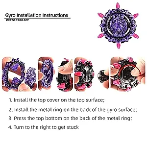 mlywd Bey Battling Tops Burst SuperKing, Bey Launcher and Grip Battle Game Set Right Spin DB Layer System Gyro Toys Set Gifts for Kids Children Boys, B-169